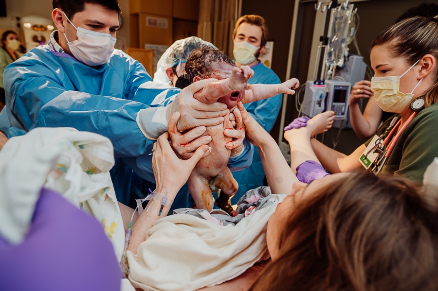 A Long Labor Leads to a Beautiful Birth - Breezy Photography